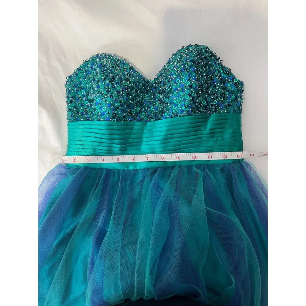 Cecily Brown | Dresses | Cecily Brown Strapless Beaded Bodice Pleated ...